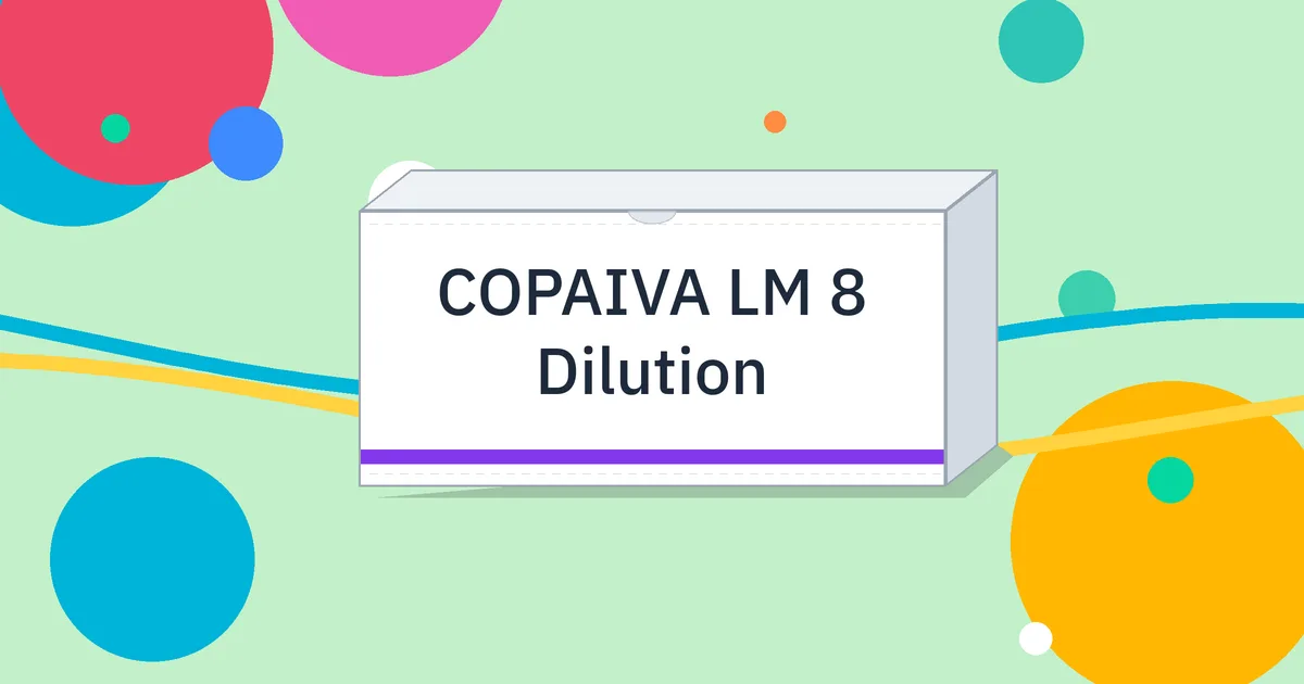 Symbolbild: Packung mit der Aufschrift COPAIVA LM 8 Dilution (PZN 13451046) – Verfügbarkeit und Bezug in Apotheken in Frankfurt am Main