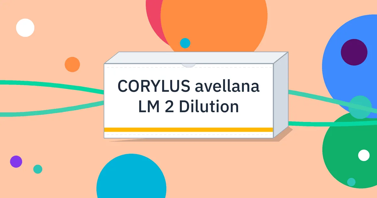Symbolbild: Packung mit der Aufschrift CORYLUS avellana LM 2 Dilution (PZN 13454346) – Verfügbarkeit und Bezug in Apotheken in Frankfurt am Main