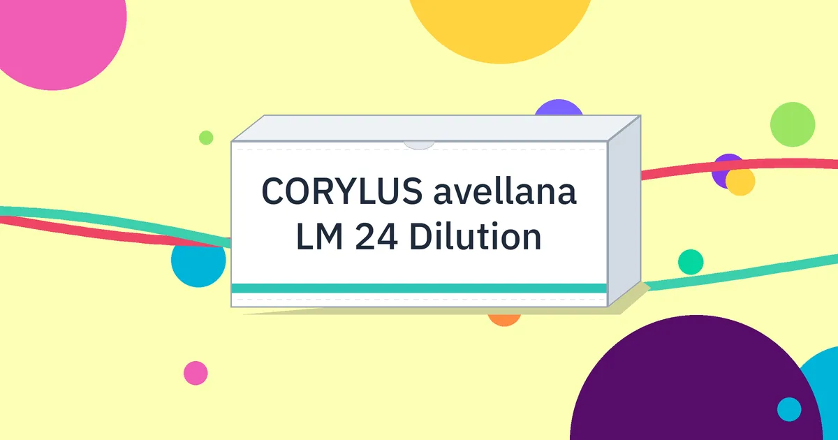 Symbolbild: Packung mit der Aufschrift CORYLUS avellana LM 24 Dilution (PZN 13454607) – Verfügbarkeit und Bezug in Apotheken in Frankfurt am Main