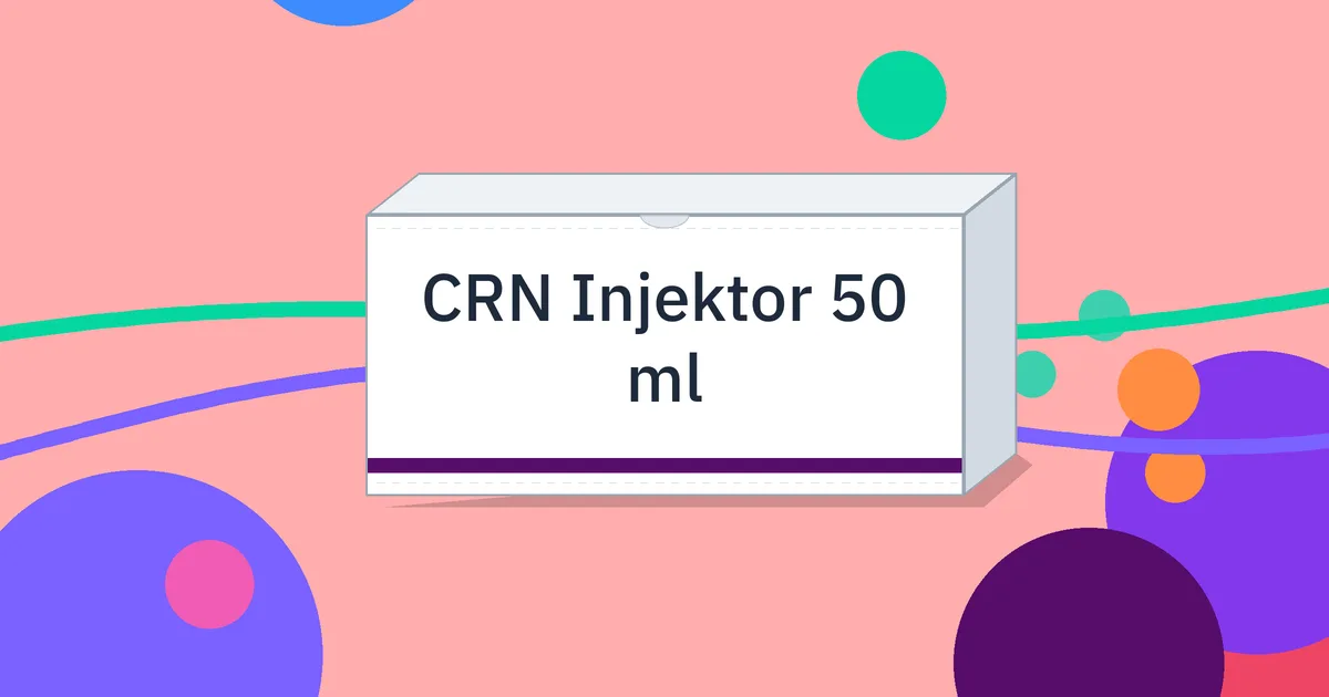 Symbolbild: Packung mit der Aufschrift CRN Injektor 50 ml (PZN 12905479) – Verfügbarkeit und Bezug in Apotheken in Frankfurt am Main