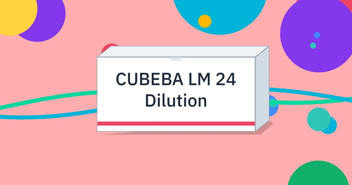 Symbolbild: Packung mit der Aufschrift CUBEBA LM 24 Dilution (PZN 13456919) – Verfügbarkeit und Bezug in Apotheken in Frankfurt am Main