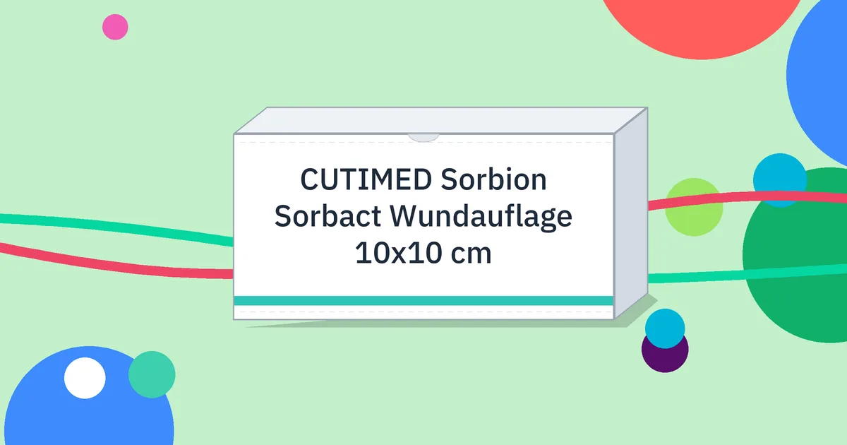 Symbolbild: Packung mit der Aufschrift CUTIMED Sorbion Sorbact Wundauflage 10x10 cm (PZN 16788993) – Verfügbarkeit und Bezug in Apotheken in Frankfurt am Main