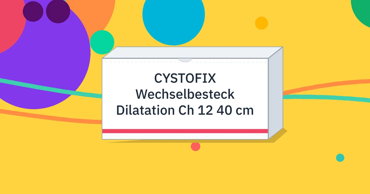 Symbolbild: Packung mit der Aufschrift CYSTOFIX Wechselbesteck Dilatation Ch 12 40 cm (PZN 11156395) – Verfügbarkeit und Bezug in Apotheken in Frankfurt am Main