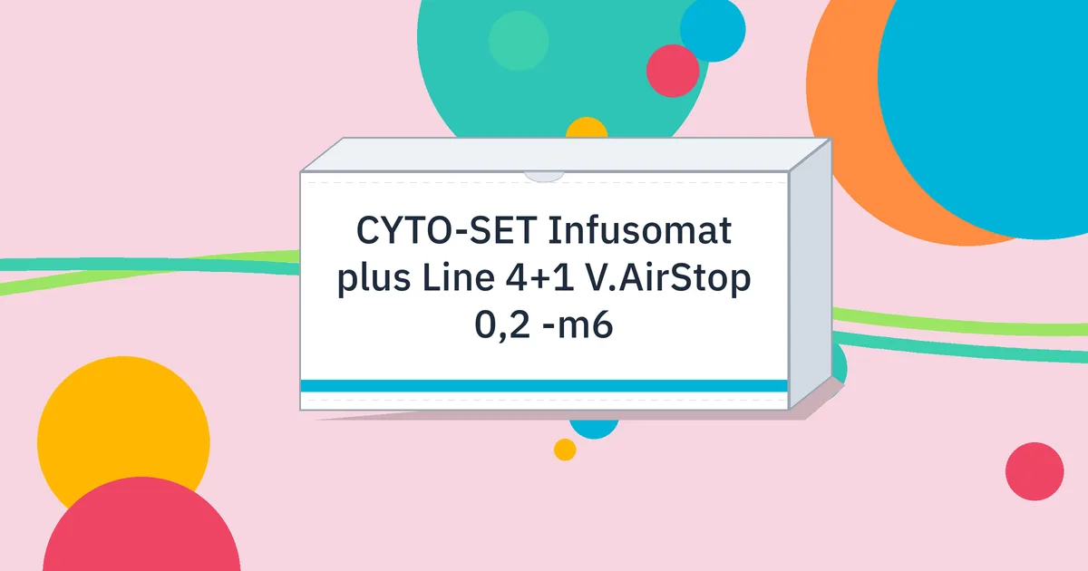 Symbolbild: Packung mit der Aufschrift CYTO-SET Infusomat plus Line 4+1 V.AirStop 0,2 -m6 (PZN 12731134) – Verfügbarkeit und Bezug in Apotheken in Frankfurt am Main