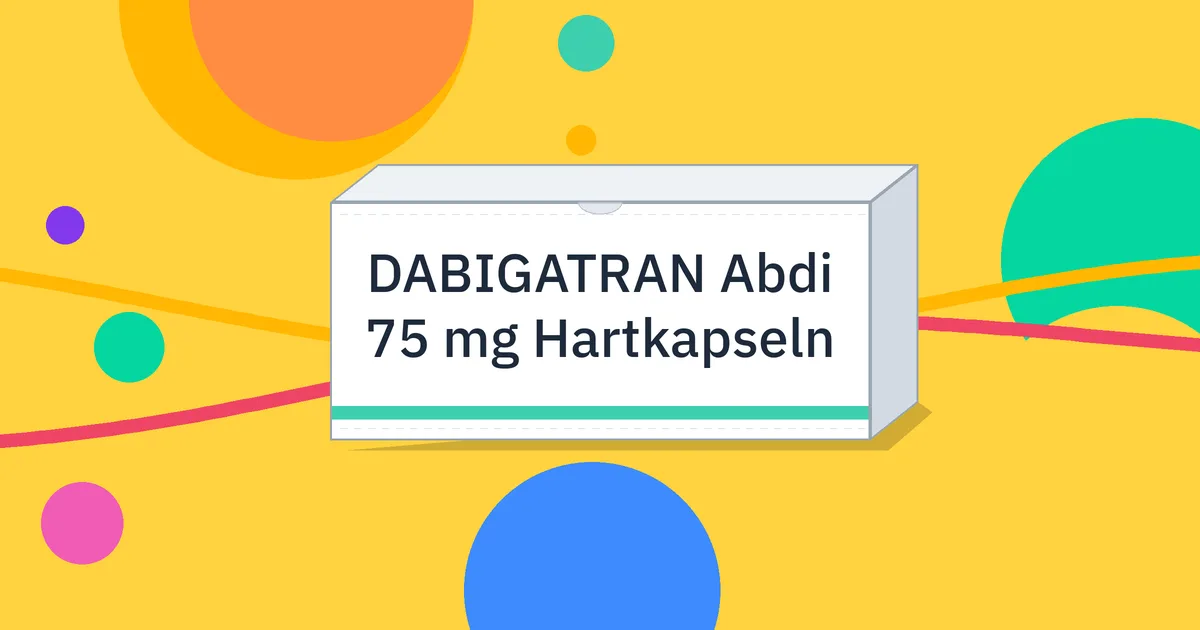 Symbolbild: Packung mit der Aufschrift DABIGATRAN Abdi 75 mg Hartkapseln (PZN 20718076) – Verfügbarkeit und Bezug in Apotheken in Frankfurt am Main
