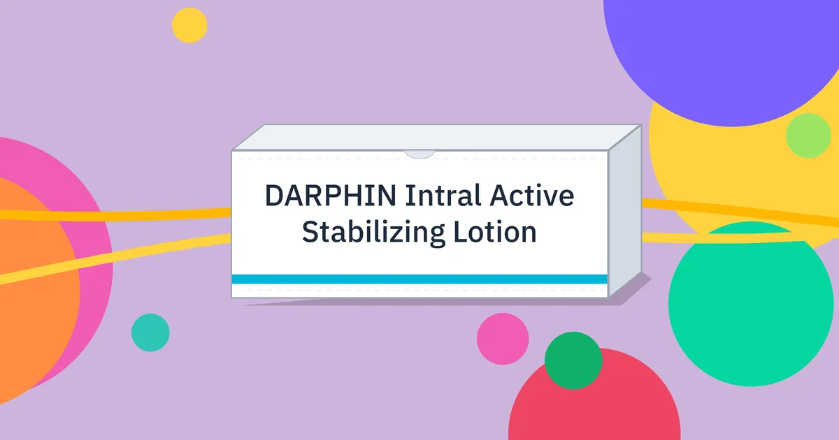 Symbolbild: Packung mit der Aufschrift DARPHIN Intral Active Stabilizing Lotion (PZN 17381213) – Verfügbarkeit und Bezug in Apotheken in Frankfurt am Main