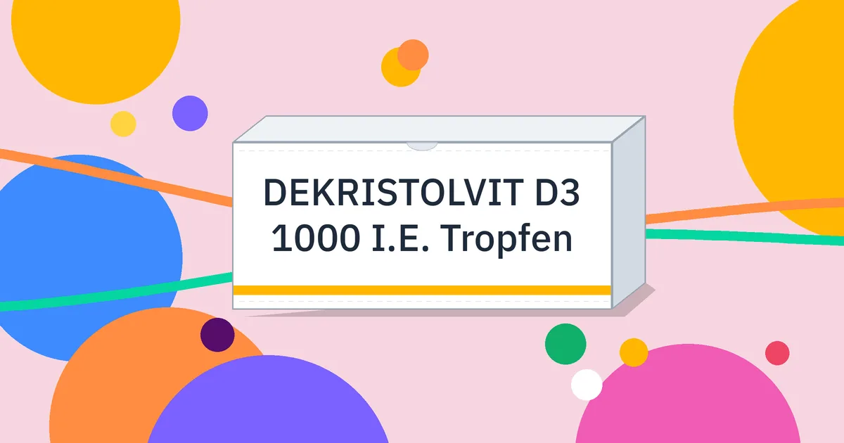 Symbolbild: Packung mit der Aufschrift DEKRISTOLVIT D3 1000 I.E. Tropfen (PZN 13867114) – Verfügbarkeit und Bezug in Apotheken in Frankfurt am Main
