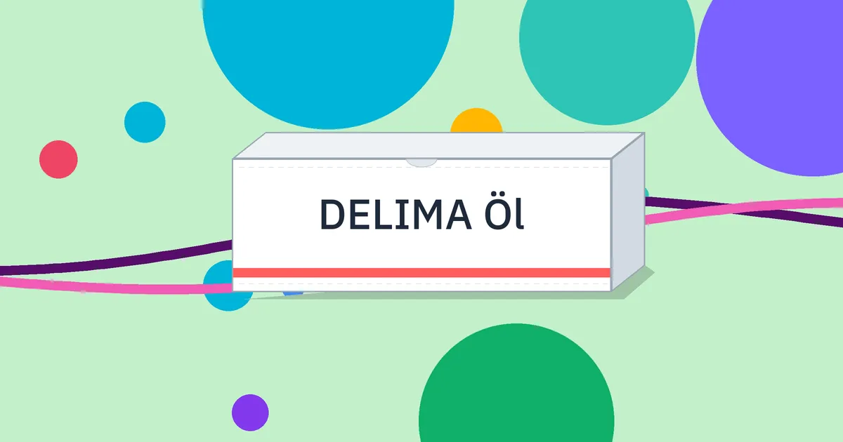 Symbolbild: Packung mit der Aufschrift DELIMA Öl (PZN 18904682) – Verfügbarkeit und Bezug in Apotheken in Frankfurt am Main