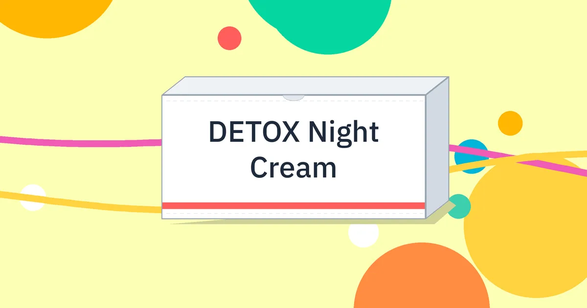 Symbolbild: Packung mit der Aufschrift DETOX Night Cream (PZN 17886491) – Verfügbarkeit und Bezug in Apotheken in Frankfurt am Main