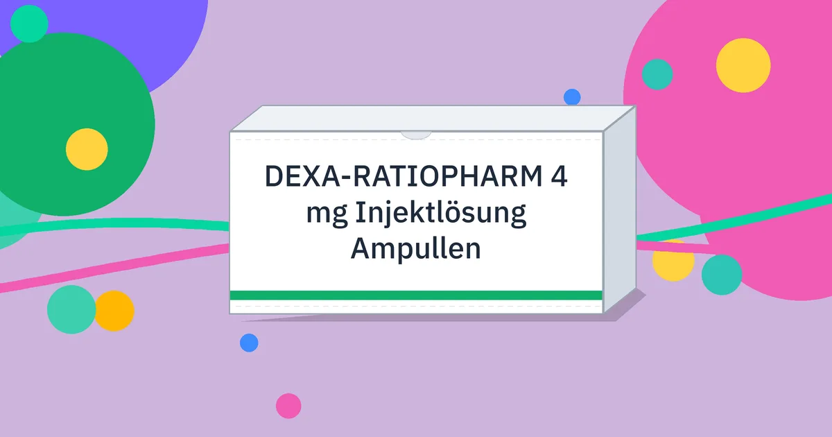 Symbolbild: Packung mit der Aufschrift DEXA-RATIOPHARM 4 mg Injektlösung Ampullen (PZN 07720996) – Verfügbarkeit und Bezug in Apotheken in Frankfurt am Main