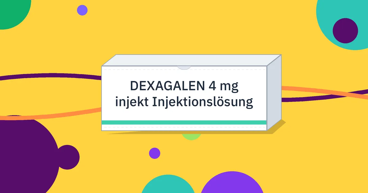 Symbolbild: Packung mit der Aufschrift DEXAGALEN 4 mg injekt Injektionslösung (PZN 03103551) – Verfügbarkeit und Bezug in Apotheken in Frankfurt am Main