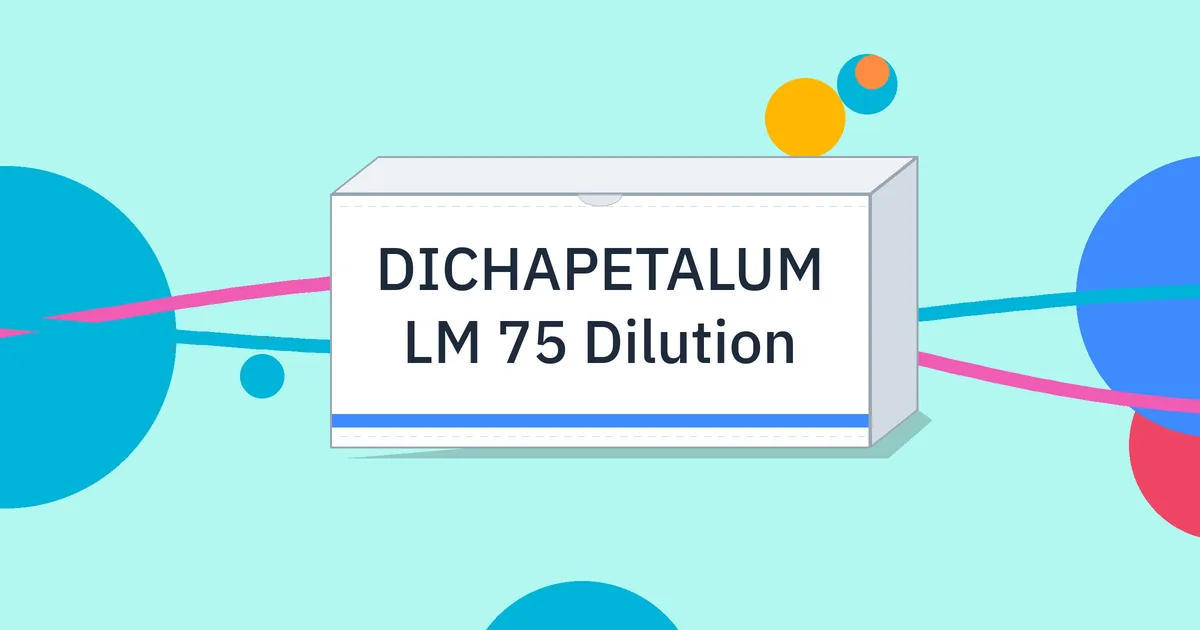 Symbolbild: Packung mit der Aufschrift DICHAPETALUM LM 75 Dilution (PZN 13464497) – Verfügbarkeit und Bezug in Apotheken in Frankfurt am Main