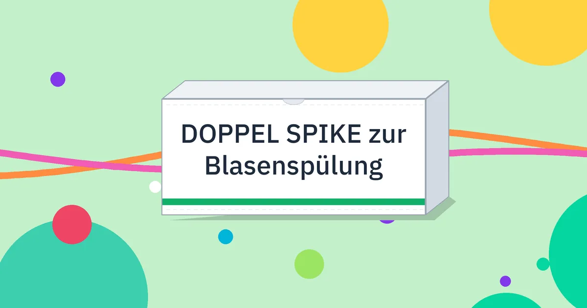 Symbolbild: Packung mit der Aufschrift DOPPEL SPIKE zur Blasenspülung (PZN 01055167) – Verfügbarkeit und Bezug in Apotheken in Frankfurt am Main