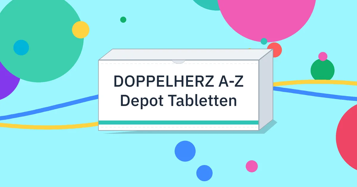 Symbolbild: Packung mit der Aufschrift DOPPELHERZ A-Z Depot Tabletten (PZN 02561576) – Verfügbarkeit und Bezug in Apotheken in Frankfurt am Main