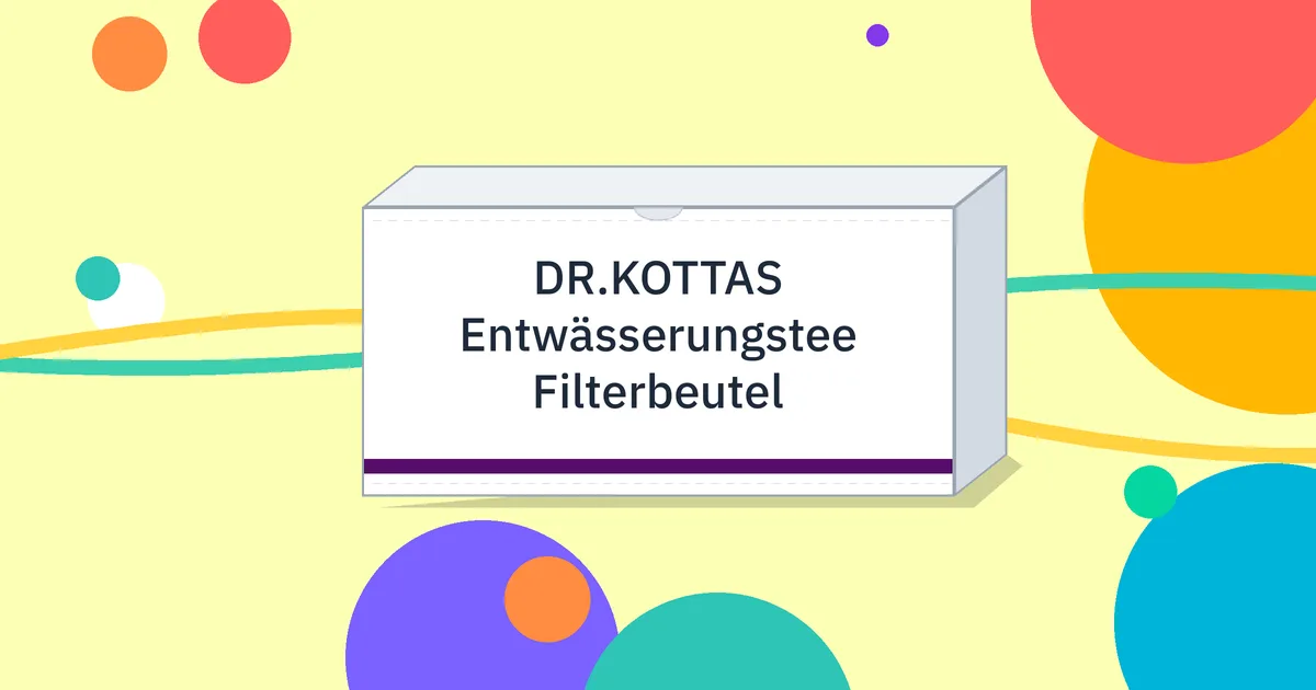 Symbolbild: Packung mit der Aufschrift DR.KOTTAS Entwässerungstee Filterbeutel (PZN 09919650) – Verfügbarkeit und Bezug in Apotheken in Frankfurt am Main