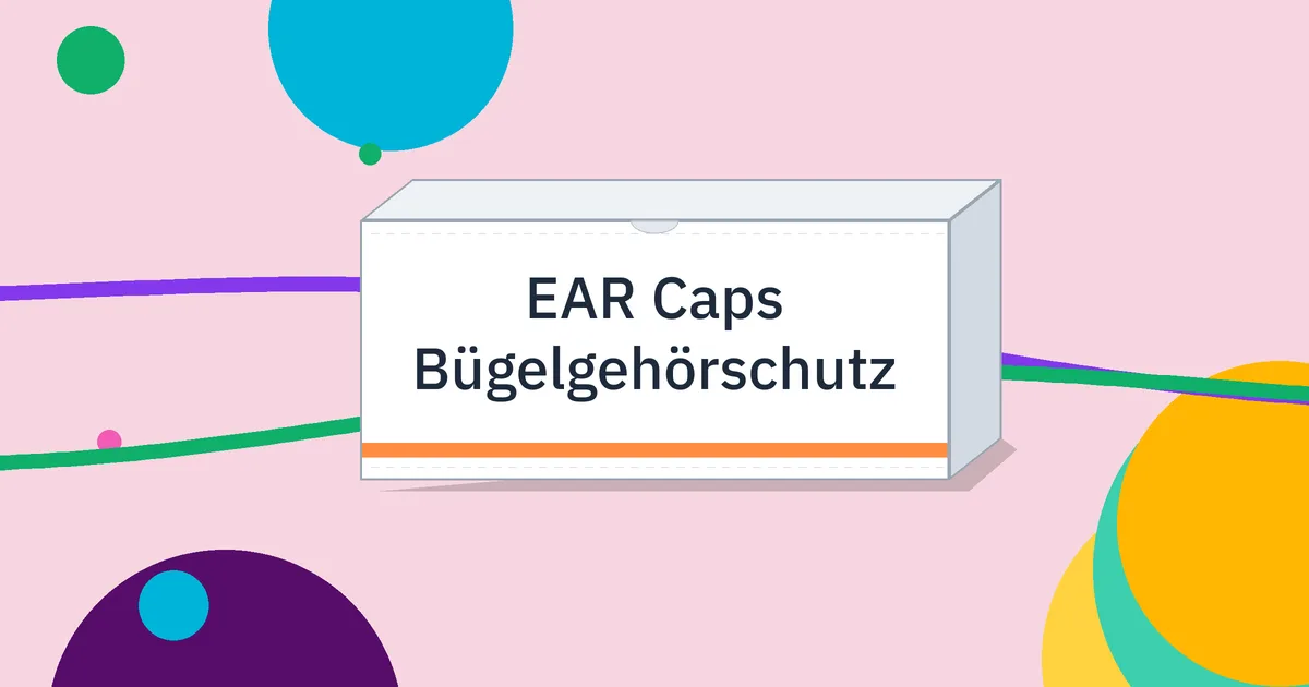 Symbolbild: Packung mit der Aufschrift EAR Caps Bügelgehörschutz (PZN 01786528) – Verfügbarkeit und Bezug in Apotheken in Frankfurt am Main