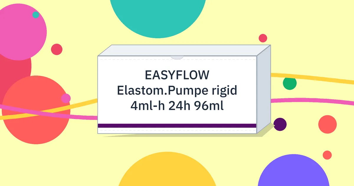 Symbolbild: Packung mit der Aufschrift EASYFLOW Elastom.Pumpe rigid 4ml-h 24h 96ml (PZN 19262501) – Verfügbarkeit und Bezug in Apotheken in Frankfurt am Main