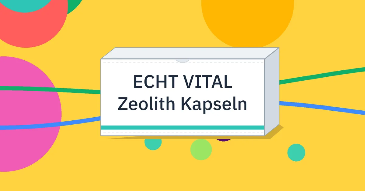 Symbolbild: Packung mit der Aufschrift ECHT VITAL Zeolith Kapseln (PZN 13766844) – Verfügbarkeit und Bezug in Apotheken in Frankfurt am Main