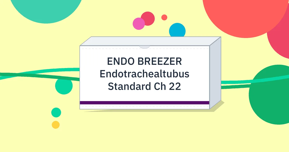 Symbolbild: Packung mit der Aufschrift ENDO BREEZER Endotrachealtubus Standard Ch 22 (PZN 16783688) – Verfügbarkeit und Bezug in Apotheken in Frankfurt am Main
