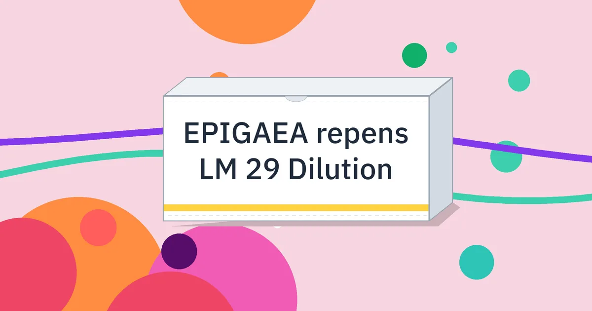 Symbolbild: Packung mit der Aufschrift EPIGAEA repens LM 29 Dilution (PZN 13471830) – Verfügbarkeit und Bezug in Apotheken in Frankfurt am Main