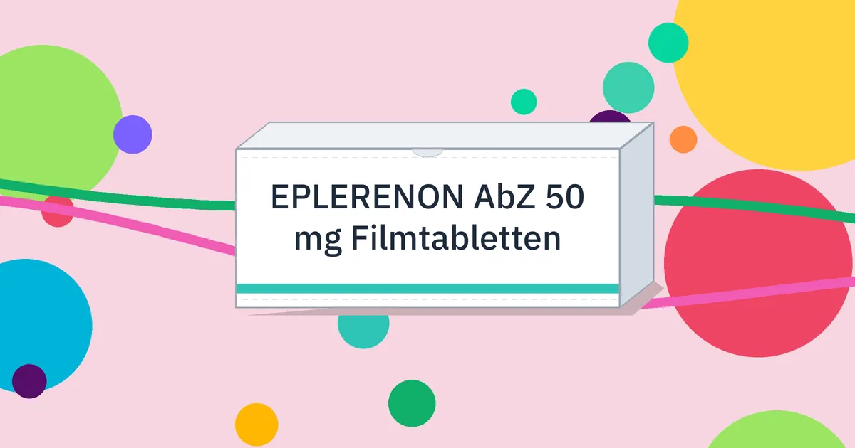 Symbolbild: Packung mit der Aufschrift EPLERENON AbZ 50 mg Filmtabletten (PZN 10171027) – Verfügbarkeit und Bezug in Apotheken in Frankfurt am Main
