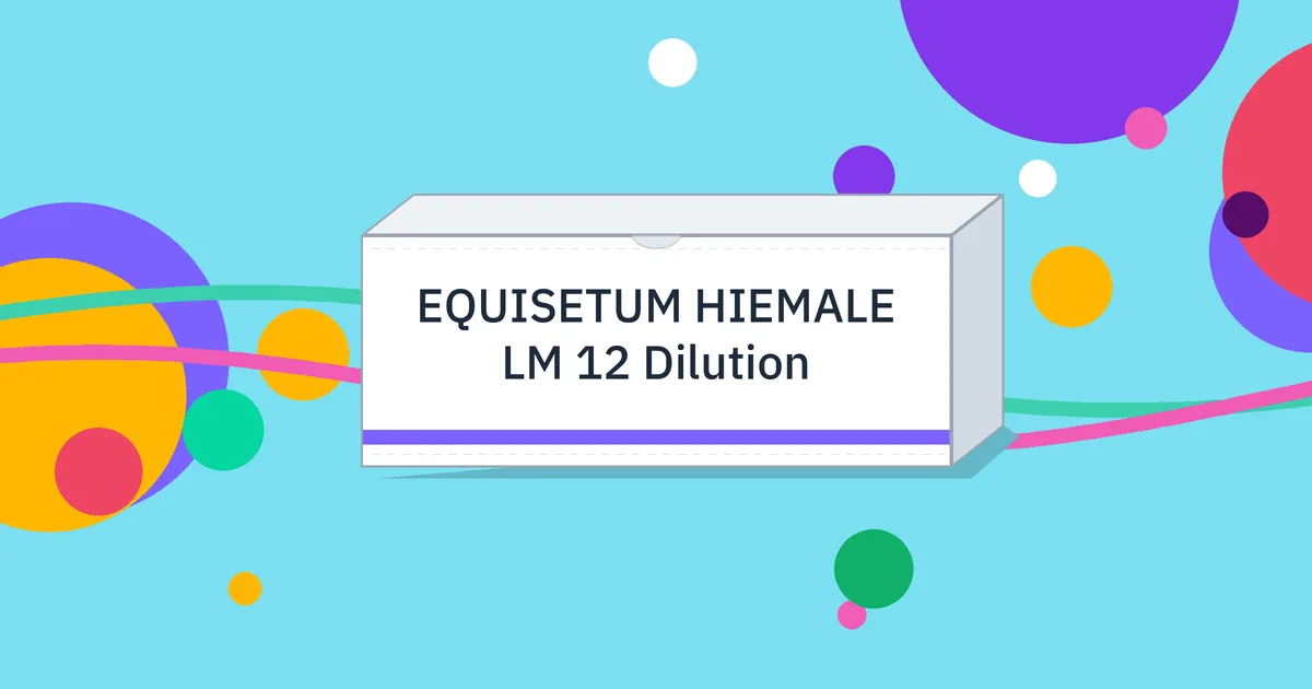Symbolbild: Packung mit der Aufschrift EQUISETUM HIEMALE LM 12 Dilution (PZN 07540366) – Verfügbarkeit und Bezug in Apotheken in Frankfurt am Main