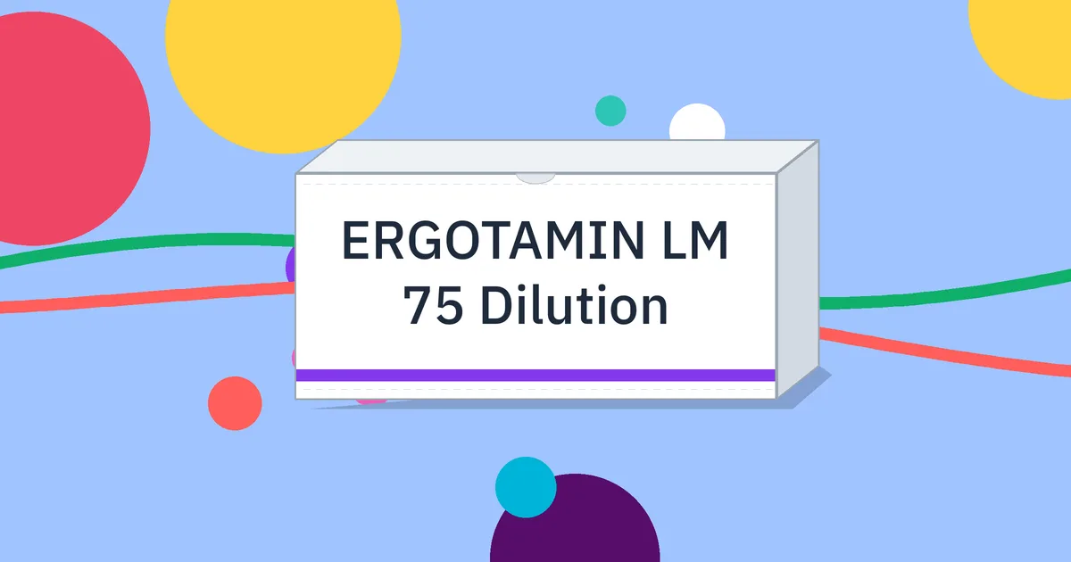 Symbolbild: Packung mit der Aufschrift ERGOTAMIN LM 75 Dilution (PZN 12845139) – Verfügbarkeit und Bezug in Apotheken in Frankfurt am Main