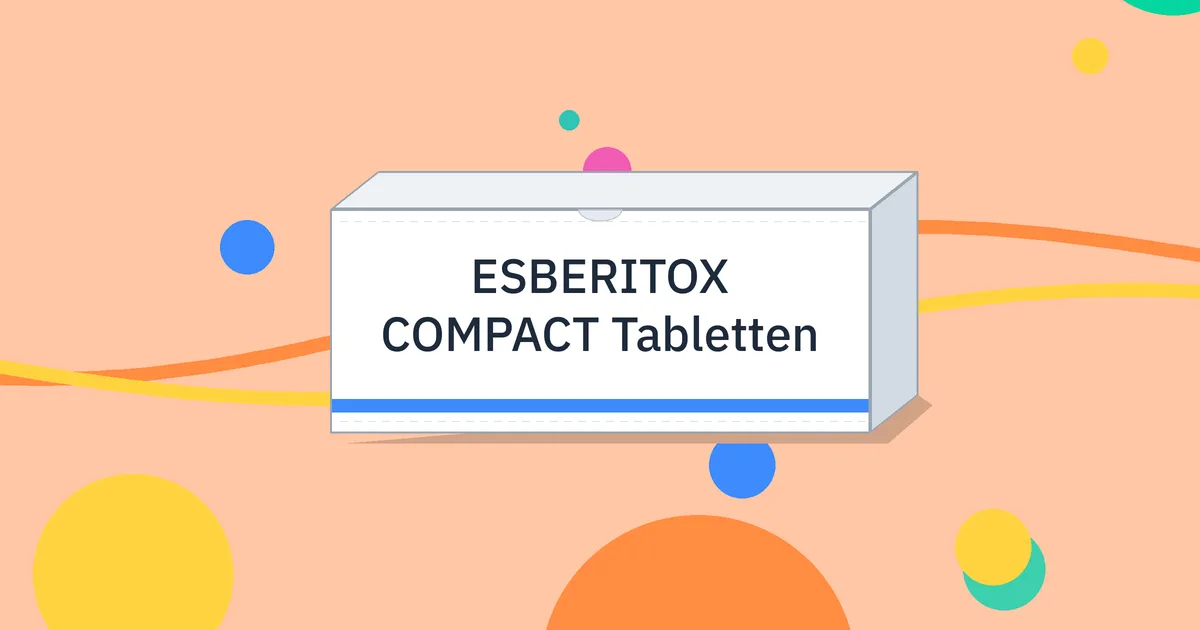 Symbolbild: Packung mit der Aufschrift ESBERITOX COMPACT Tabletten (PZN 10014351) – Verfügbarkeit und Bezug in Apotheken in Frankfurt am Main