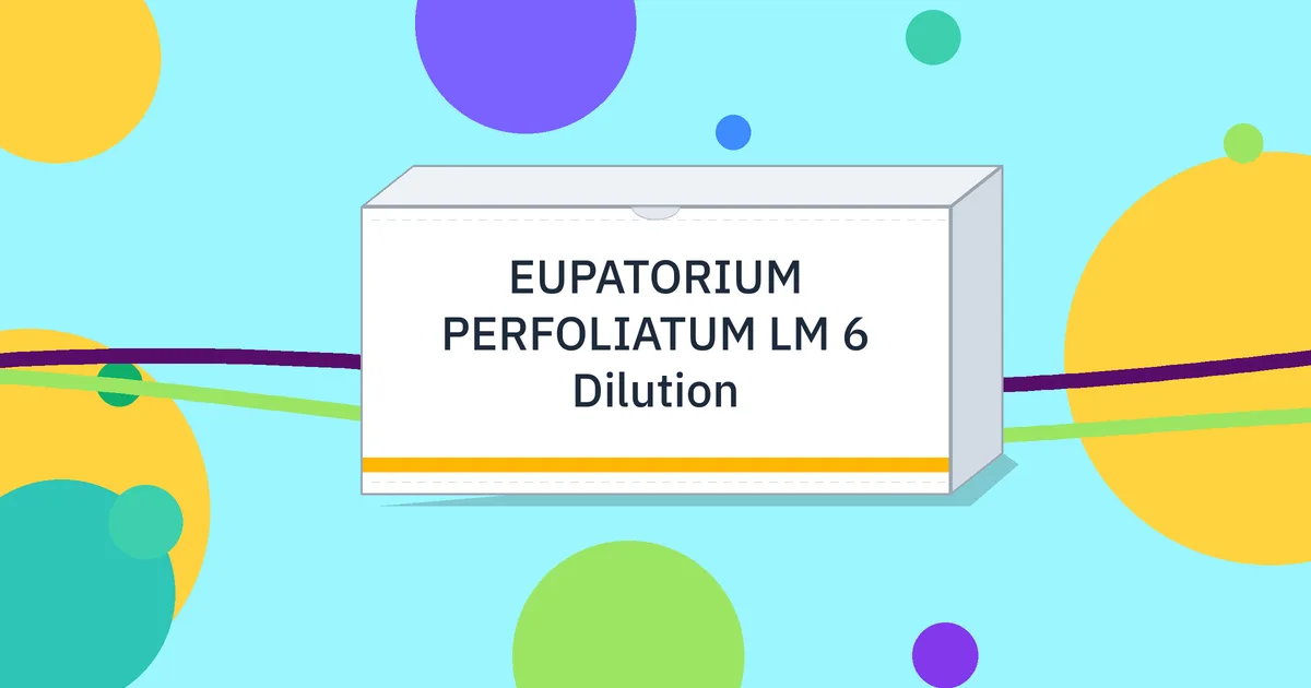 Symbolbild: Packung mit der Aufschrift EUPATORIUM PERFOLIATUM LM 6 Dilution (PZN 02601933) – Verfügbarkeit und Bezug in Apotheken in Frankfurt am Main