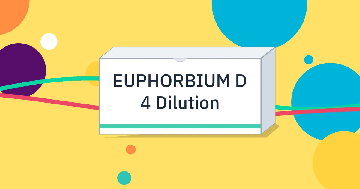Symbolbild: Packung mit der Aufschrift EUPHORBIUM D 4 Dilution (PZN 02114274) – Verfügbarkeit und Bezug in Apotheken in Frankfurt am Main