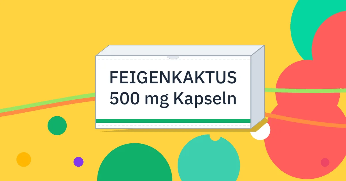 Symbolbild: Packung mit der Aufschrift FEIGENKAKTUS 500 mg Kapseln (PZN 04437900) – Verfügbarkeit und Bezug in Apotheken in Frankfurt am Main