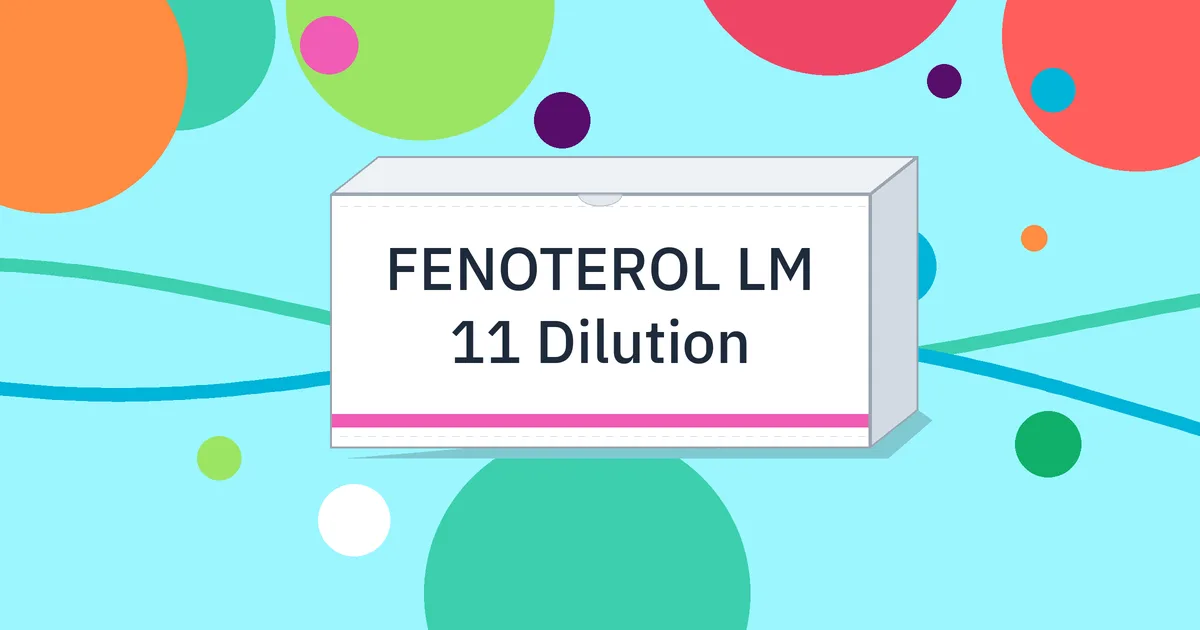 Symbolbild: Packung mit der Aufschrift FENOTEROL LM 11 Dilution (PZN 12847078) – Verfügbarkeit und Bezug in Apotheken in Frankfurt am Main