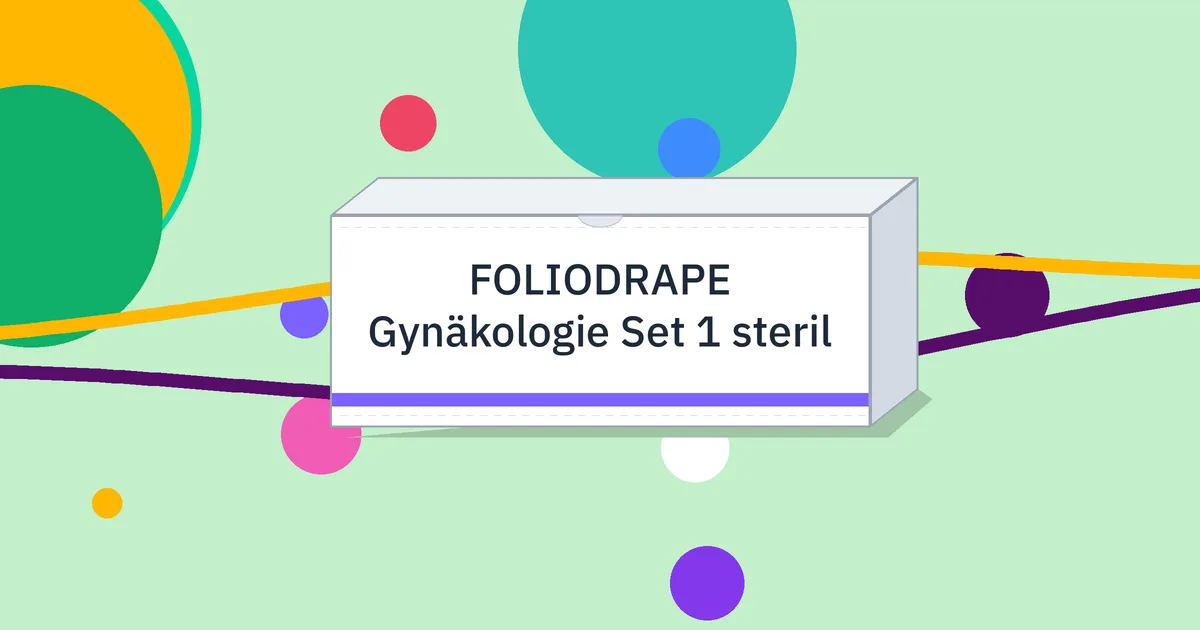 Symbolbild: Packung mit der Aufschrift FOLIODRAPE Gynäkologie Set 1 steril (PZN 06892488) – Verfügbarkeit und Bezug in Apotheken in Frankfurt am Main