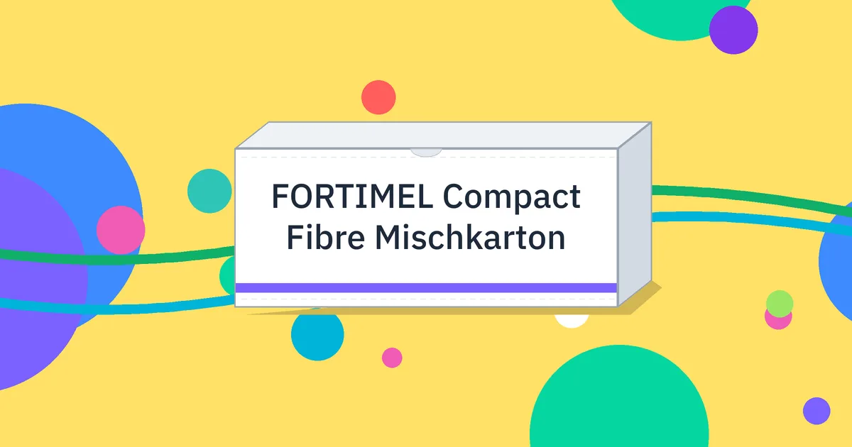 Symbolbild: Packung mit der Aufschrift FORTIMEL Compact Fibre Mischkarton (PZN 16596555) – Verfügbarkeit und Bezug in Apotheken in Frankfurt am Main