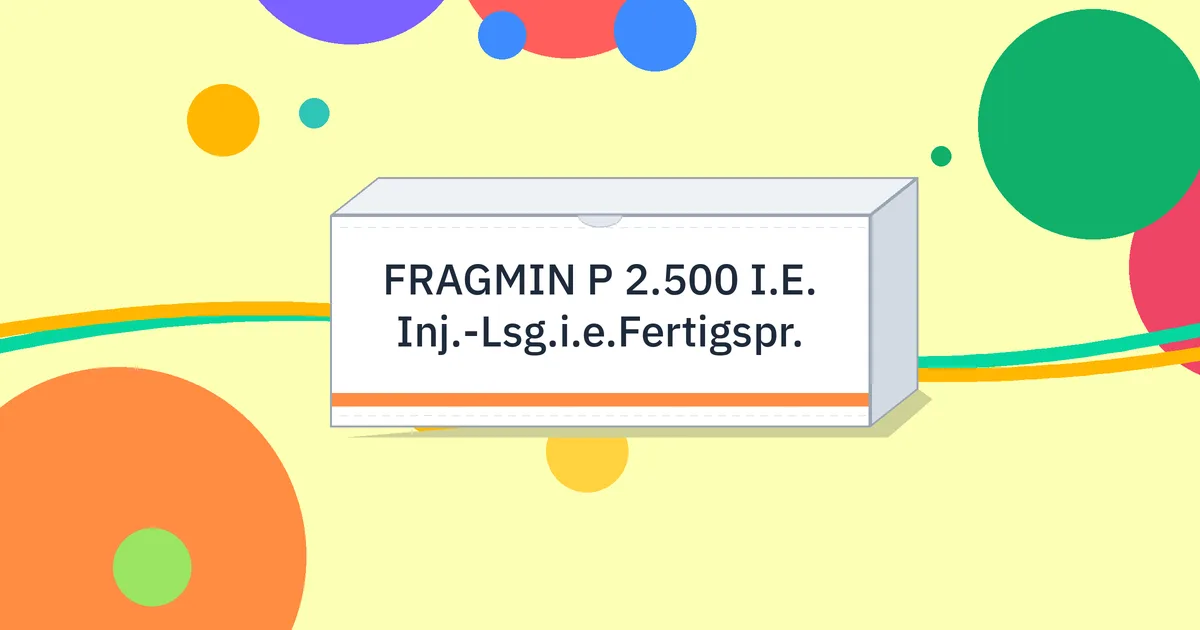 Symbolbild: Packung mit der Aufschrift FRAGMIN P 2.500 I.E. Inj.-Lsg.i.e.Fertigspr. (PZN 09303558) – Verfügbarkeit und Bezug in Apotheken in Frankfurt am Main