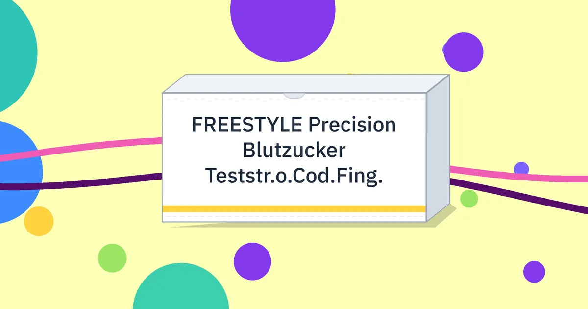 Symbolbild: Packung mit der Aufschrift FREESTYLE Precision Blutzucker Teststr.o.Cod.Fing. (PZN 19713300) – Verfügbarkeit und Bezug in Apotheken in Frankfurt am Main