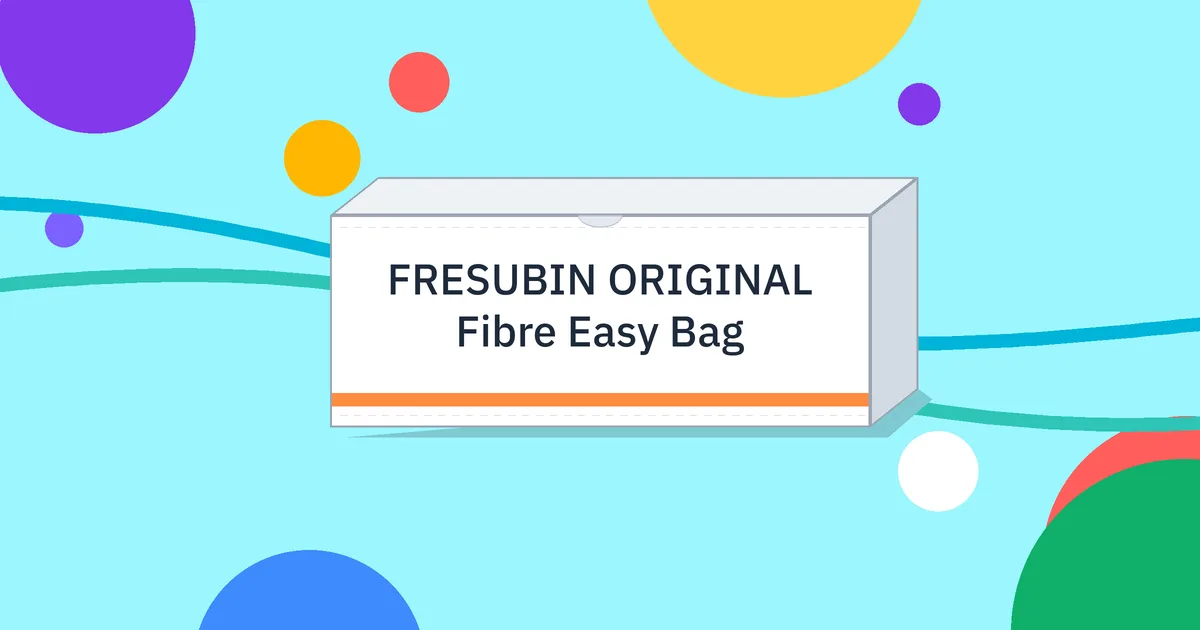 Symbolbild: Packung mit der Aufschrift FRESUBIN ORIGINAL Fibre Easy Bag (PZN 01404165) – Verfügbarkeit und Bezug in Apotheken in Frankfurt am Main
