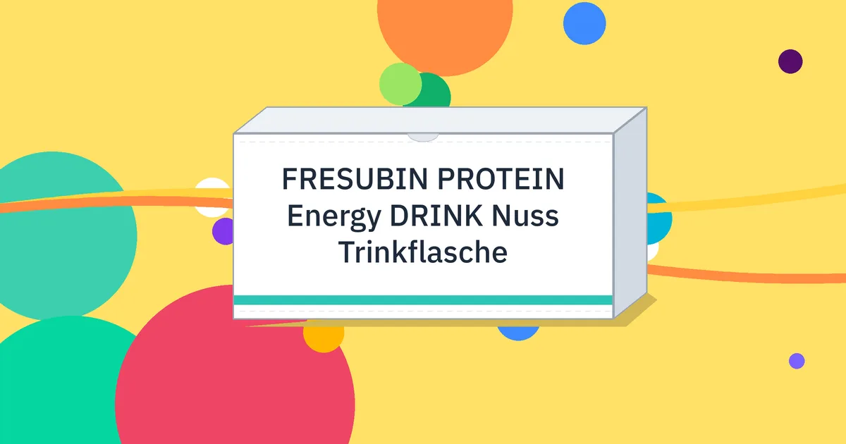 Symbolbild: Packung mit der Aufschrift FRESUBIN PROTEIN Energy DRINK Nuss Trinkflasche (PZN 00005871) – Verfügbarkeit und Bezug in Apotheken in Frankfurt am Main