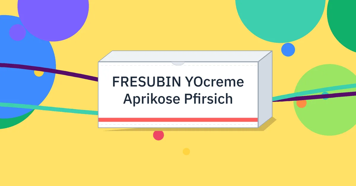 Symbolbild: Packung mit der Aufschrift FRESUBIN YOcreme Aprikose Pfirsich (PZN 10306898) – Verfügbarkeit und Bezug in Apotheken in Frankfurt am Main