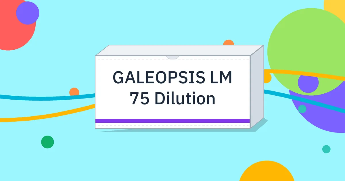 Symbolbild: Packung mit der Aufschrift GALEOPSIS LM 75 Dilution (PZN 13496474) – Verfügbarkeit und Bezug in Apotheken in Frankfurt am Main