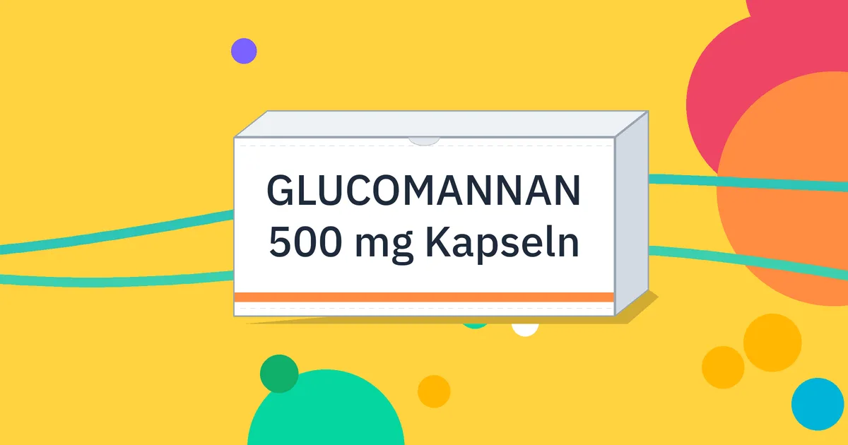 Symbolbild: Packung mit der Aufschrift GLUCOMANNAN 500 mg Kapseln (PZN 10934407) – Verfügbarkeit und Bezug in Apotheken in Frankfurt am Main
