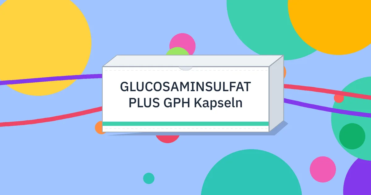 Symbolbild: Packung mit der Aufschrift GLUCOSAMINSULFAT PLUS GPH Kapseln (PZN 03375404) – Verfügbarkeit und Bezug in Apotheken in Frankfurt am Main