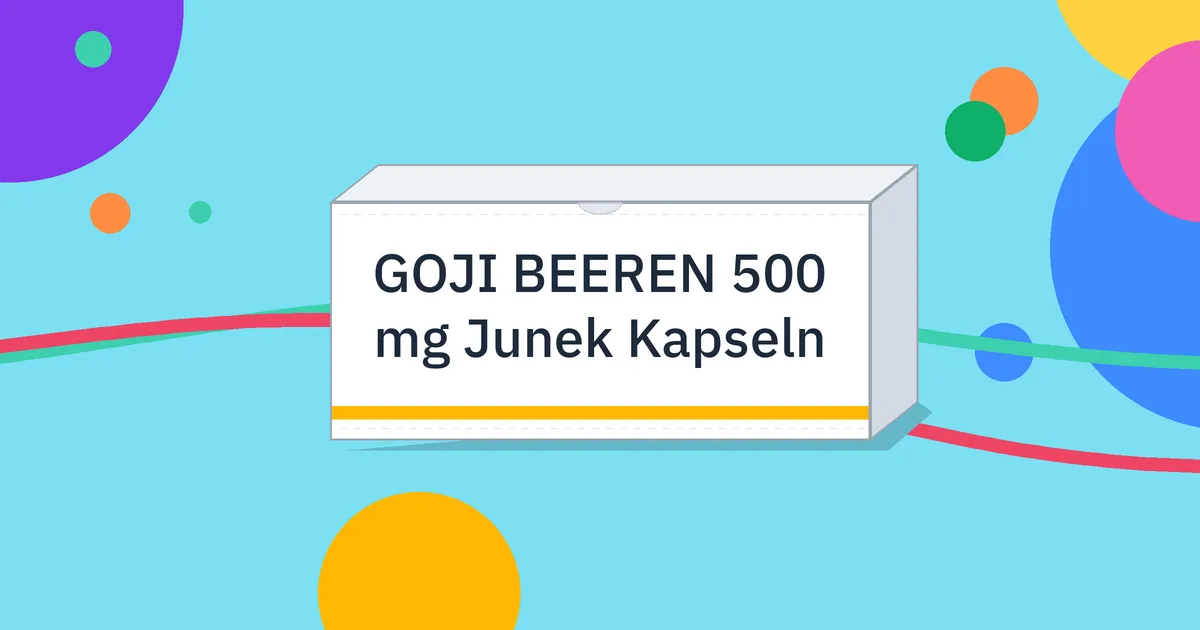 Symbolbild: Packung mit der Aufschrift GOJI BEEREN 500 mg Junek Kapseln (PZN 10051205) – Verfügbarkeit und Bezug in Apotheken in Frankfurt am Main