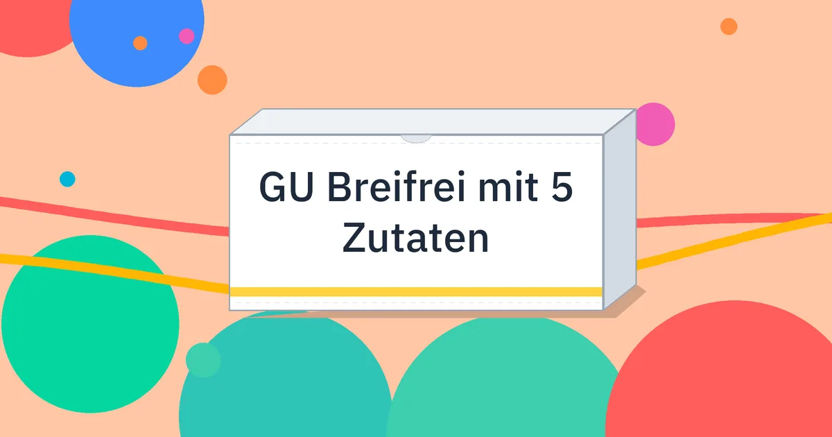 Symbolbild: Packung mit der Aufschrift GU Breifrei mit 5 Zutaten (PZN 18468844) – Verfügbarkeit und Bezug in Apotheken in Frankfurt am Main