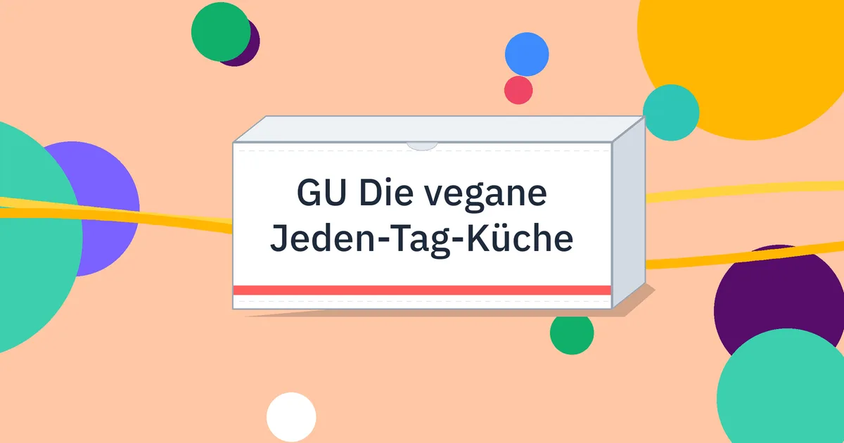 Symbolbild: Packung mit der Aufschrift GU Die vegane Jeden-Tag-Küche (PZN 17061514) – Verfügbarkeit und Bezug in Apotheken in Frankfurt am Main