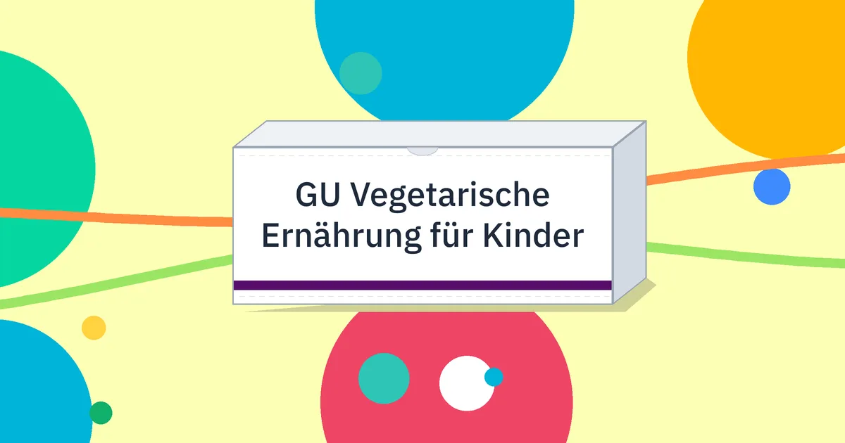 Symbolbild: Packung mit der Aufschrift GU Vegetarische Ernährung für Kinder (PZN 18355548) – Verfügbarkeit und Bezug in Apotheken in Frankfurt am Main