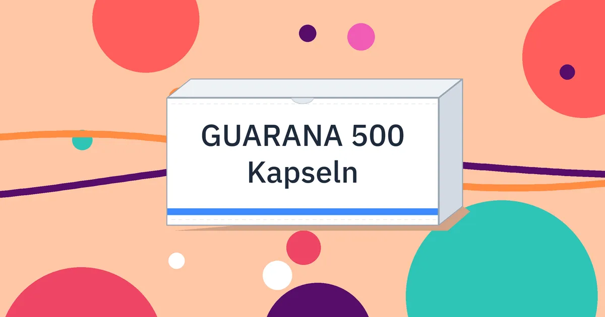 Symbolbild: Packung mit der Aufschrift GUARANA 500 Kapseln (PZN 08918128) – Verfügbarkeit und Bezug in Apotheken in Frankfurt am Main