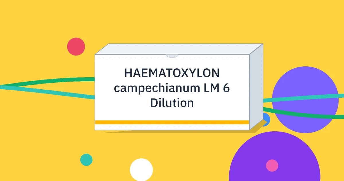 Symbolbild: Packung mit der Aufschrift HAEMATOXYLON campechianum LM 6 Dilution (PZN 13549259) – Verfügbarkeit und Bezug in Apotheken in Frankfurt am Main