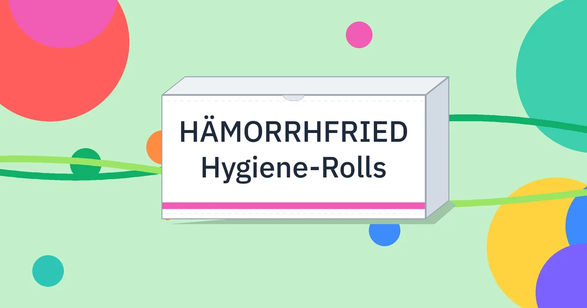Symbolbild: Packung mit der Aufschrift HÄMORRHFRIED Hygiene-Rolls (PZN 10937305) – Verfügbarkeit und Bezug in Apotheken in Frankfurt am Main
