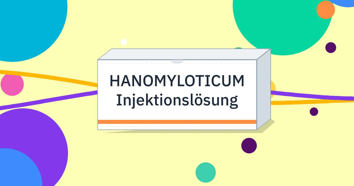 Symbolbild: Packung mit der Aufschrift HANOMYLOTICUM Injektionslösung (PZN 02072883) – Verfügbarkeit und Bezug in Apotheken in Frankfurt am Main